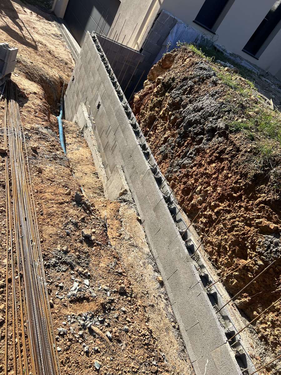 Création de mur de soutènement - Desmazon Terrassement